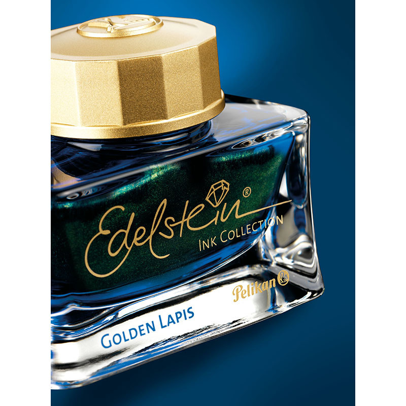 Pelikan inkt Edelstein 50ml Golden Lapis ** ink of the Year 2024 ...