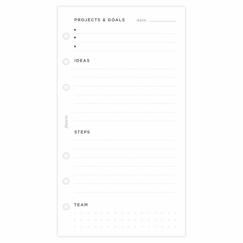 Filofax Personal Projects & Goals Tracker | Hummelman.com | Luxe ...
