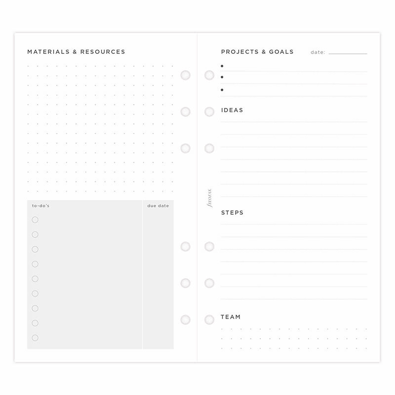 Filofax Personal Projects & Goals Tracker | Hummelman.com | Luxe ...